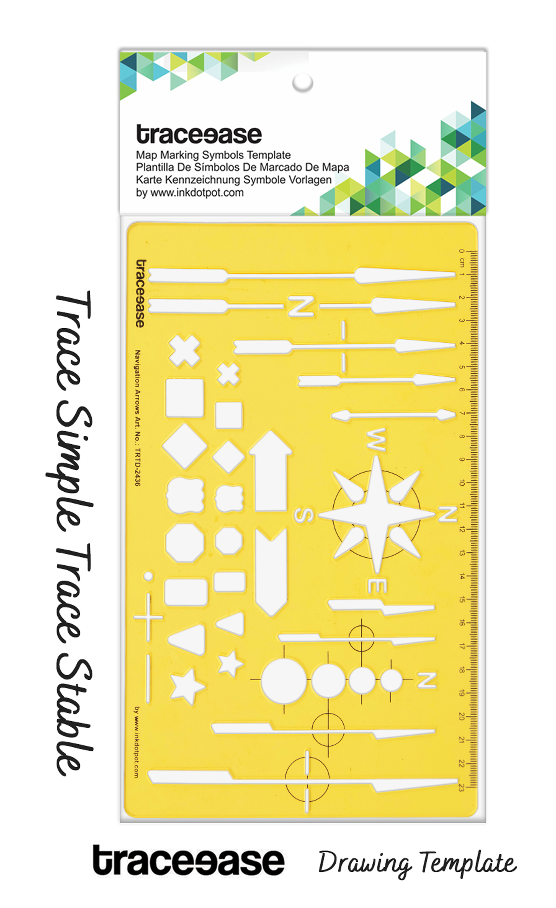 TRACEEASE MAP DRAFTING Navigation Arrows Template Drawing Stencil ...