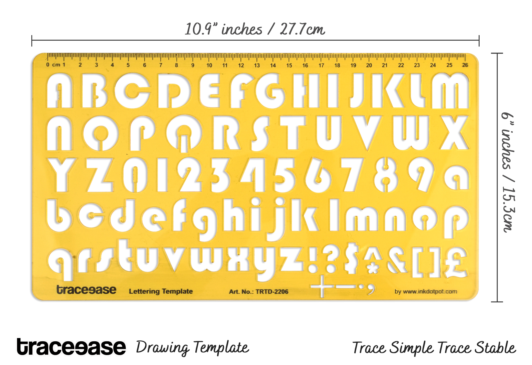 TRACEEASE UPPER Lower Case English Alphabet Number Drafting Tools qtG 