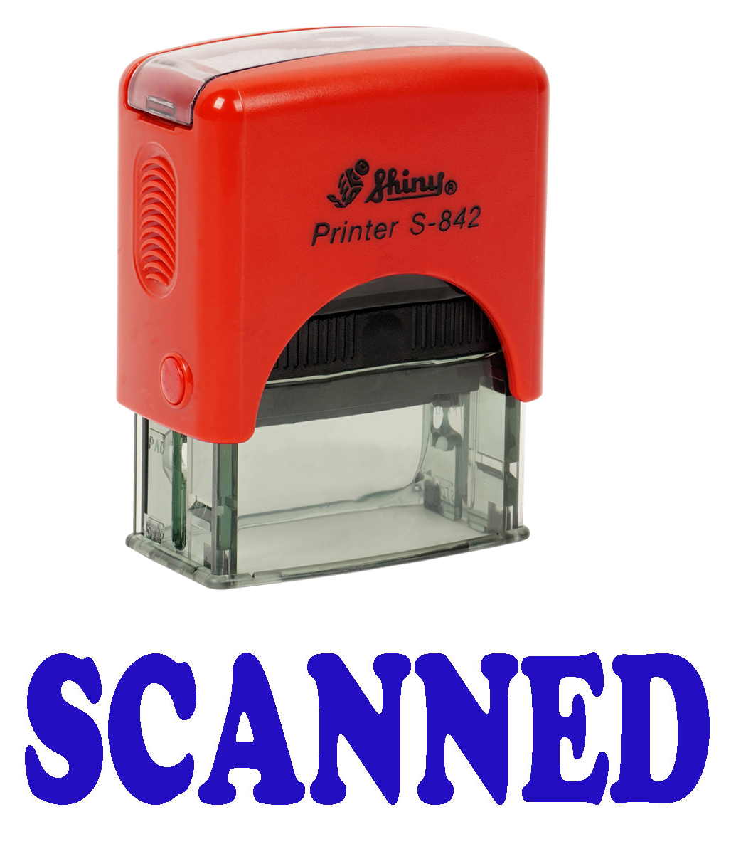 Printtoo SCANNED Self Inking Rubber Office Stamp Custom SHINY Stamps ...